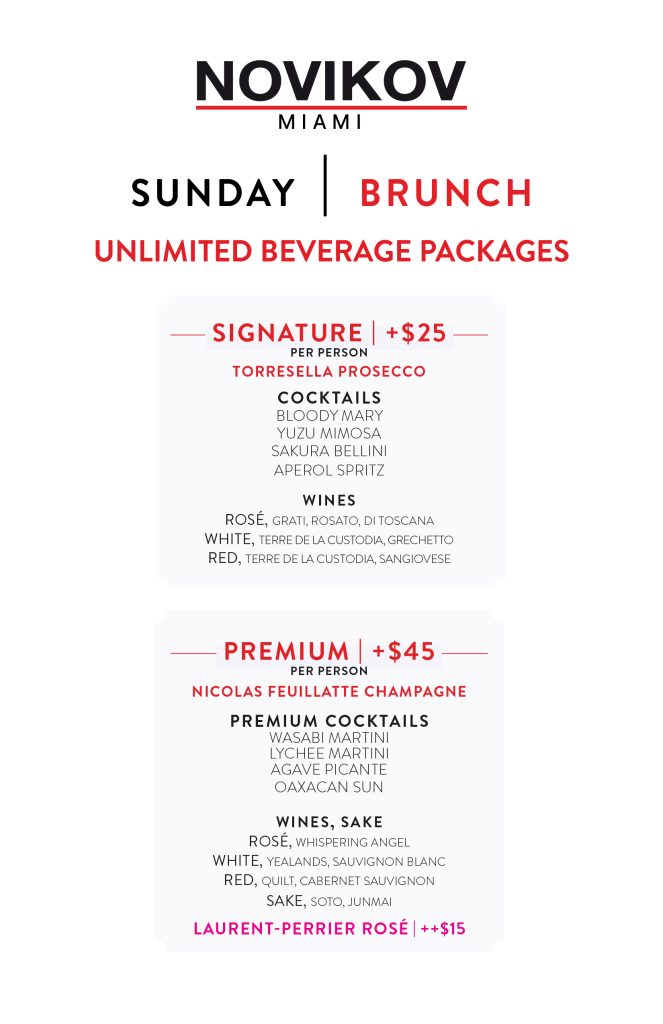 Menu • Novikov Miami Restaurant & Bar