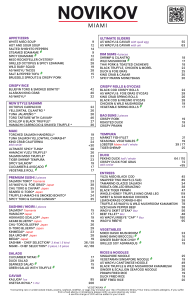 Menu • Novikov Miami Restaurant & Bar